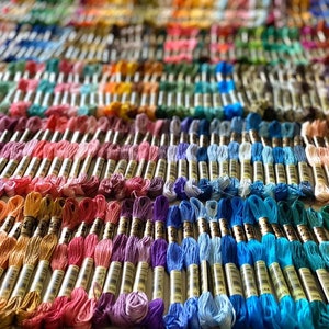 Complete Kit of DMC Floss, Embroidery Set Thread Palette Colors 1 Meter ...