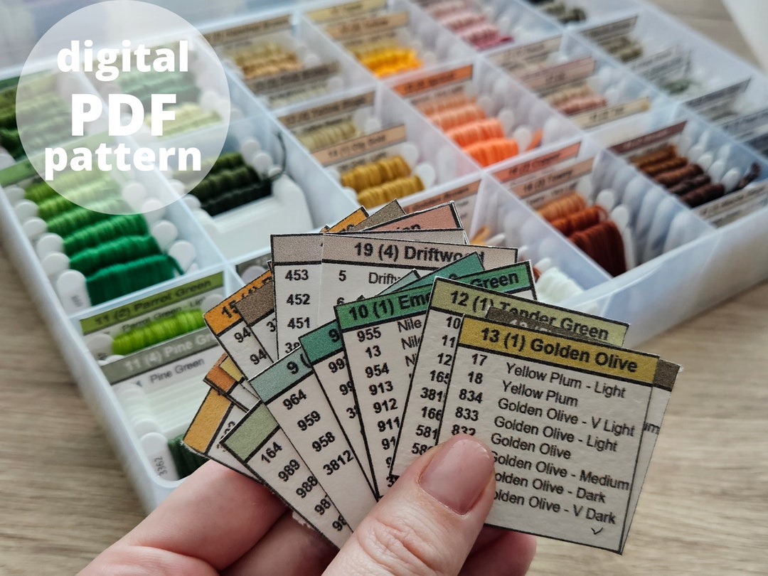 DMC Floss Embroidery Organization System | DMC Thread Charts PDF ...