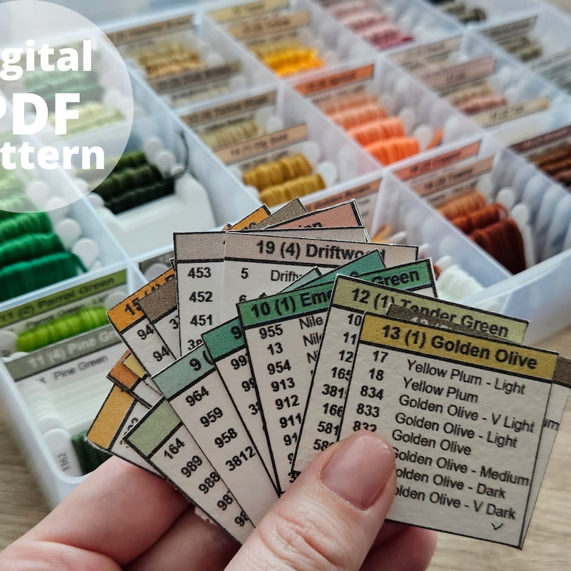 Dmc Floss Number Chart - Etsy