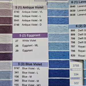 DMC Floss Embroidery Organization System Set: Printed Stitch Organizer ...