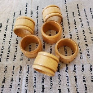 Vintage Wooden Napkin Rings, Set of 6, Cute Vintage Napkin Holders ...