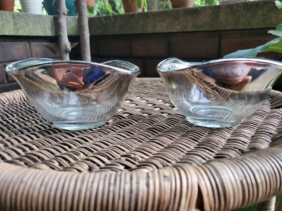 Vitreon Queen's Lusterware Ombre Silver Serving Bowls Set - Etsy