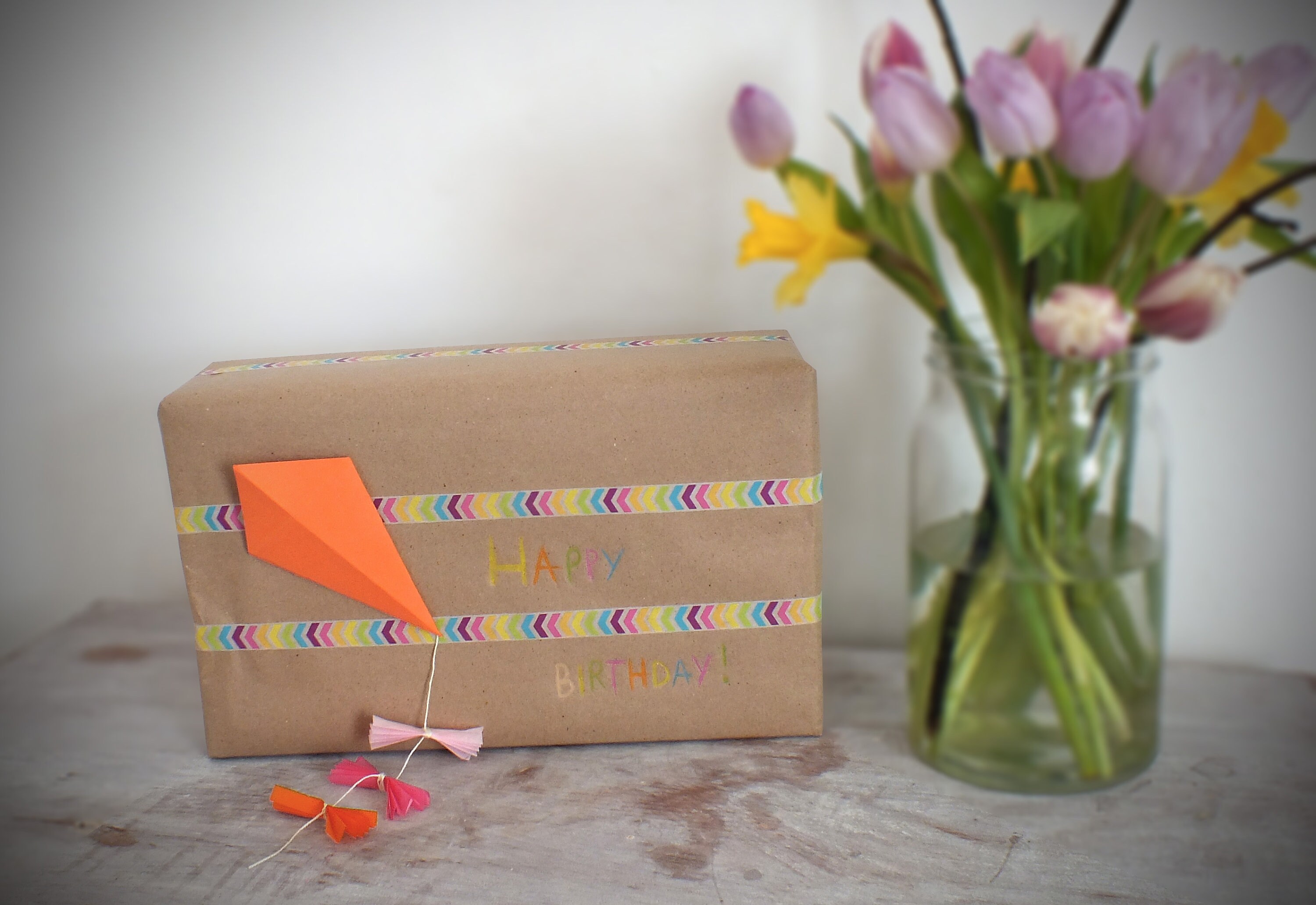 Paper Kites Gift Wrapping Decorations set of 4 Apricot - Etsy Nederland