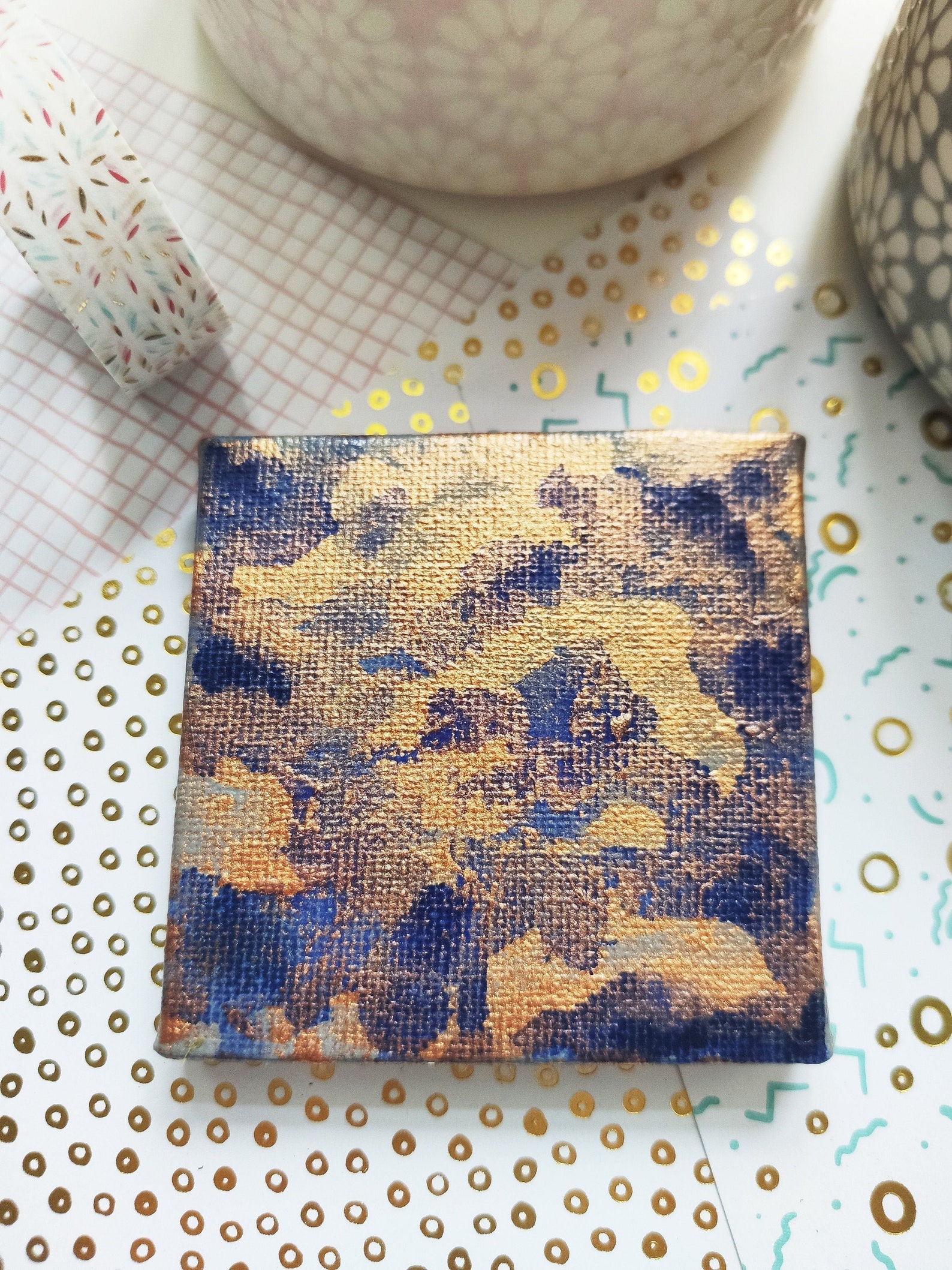 Canvas Fridge Magnet Abstract Painting Mini Canvas Magnets - Etsy