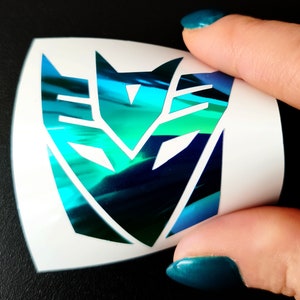 Small Robot Iridescent Vinyl Decal, Laptop Sticker, Bike Sticker ...