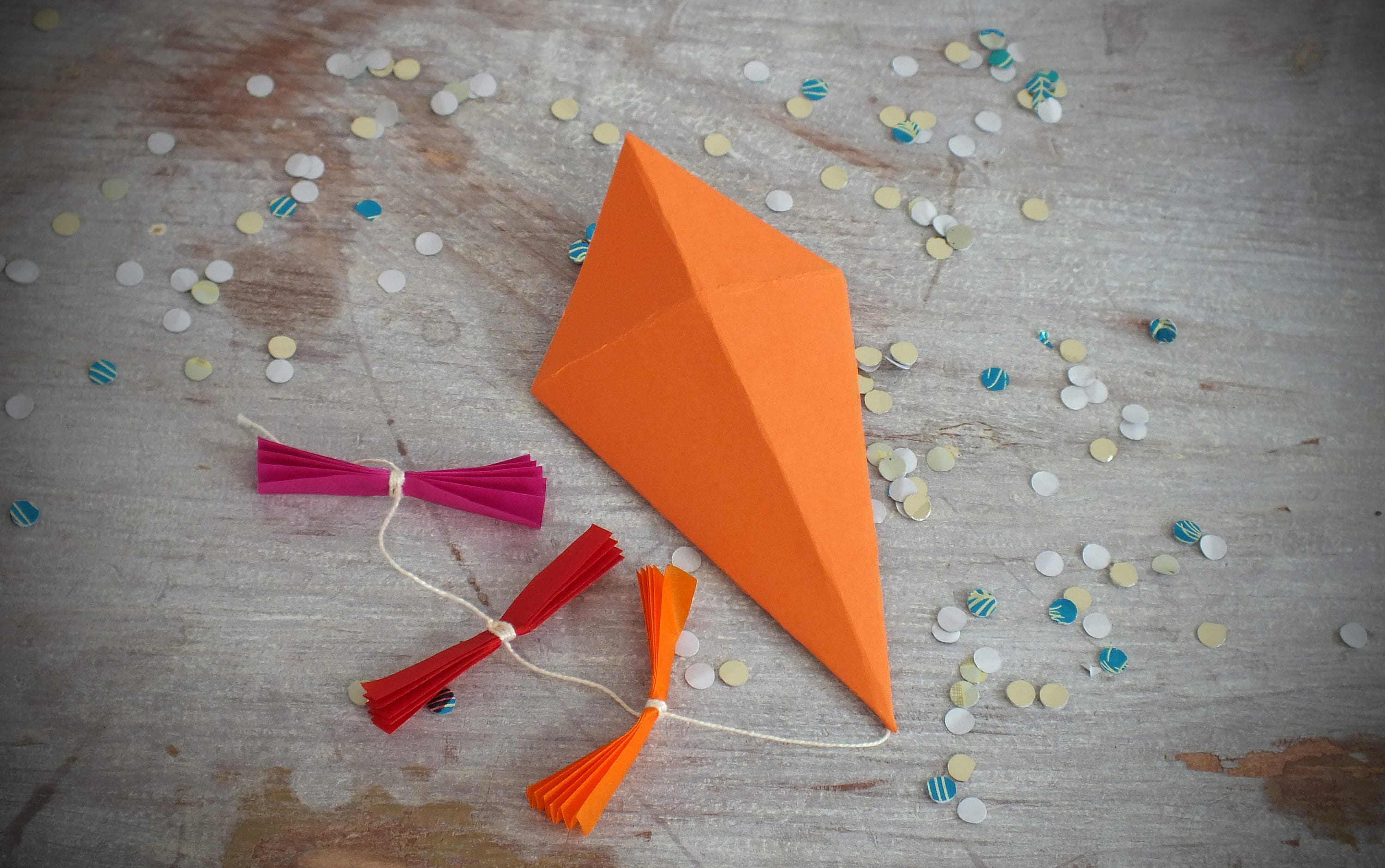 Paper Kites Gift Wrapping Decorations Set of 4 Orange - Etsy