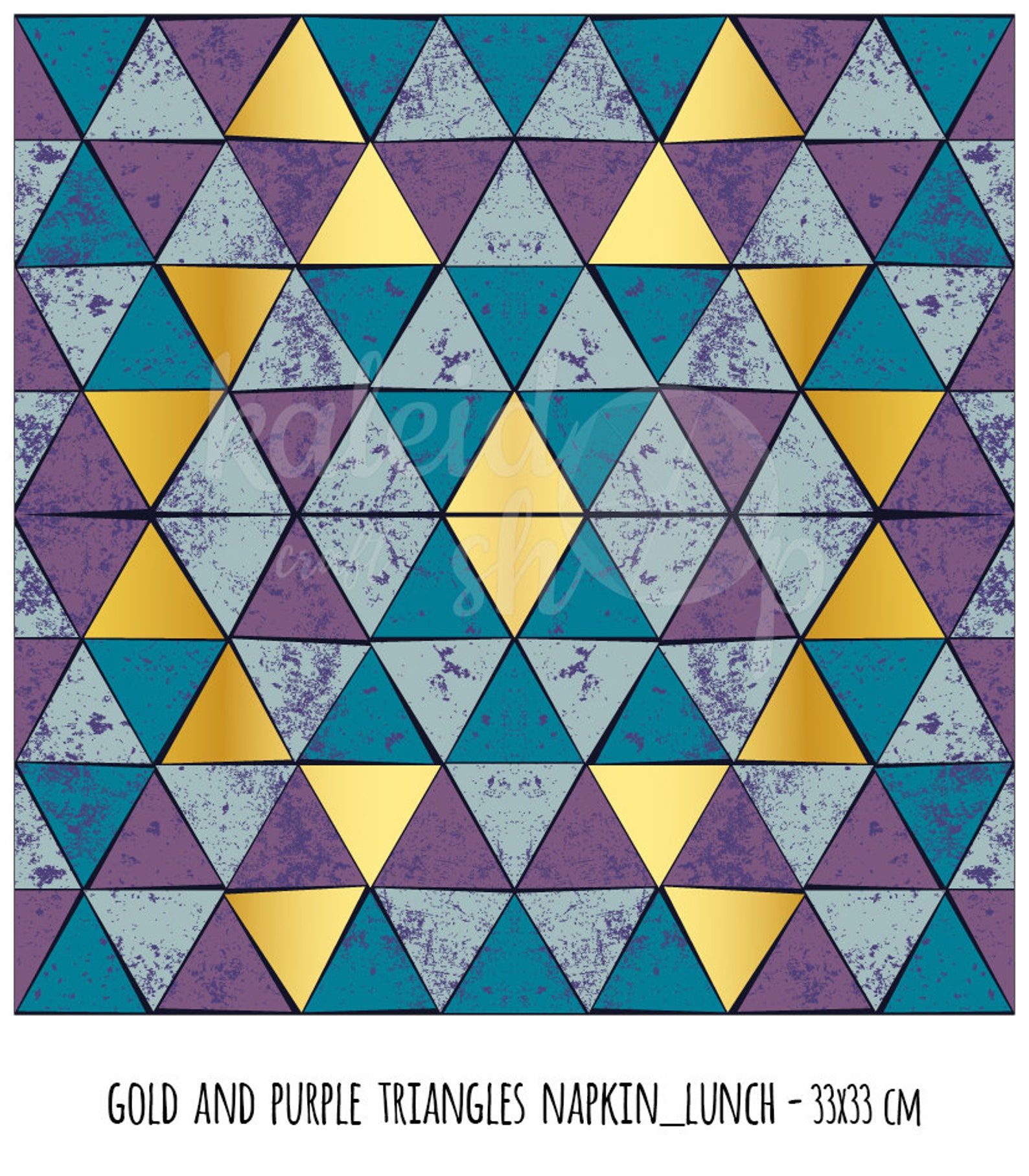 Golden Triangles Seamless Patterns Pattern for Napkins - Etsy