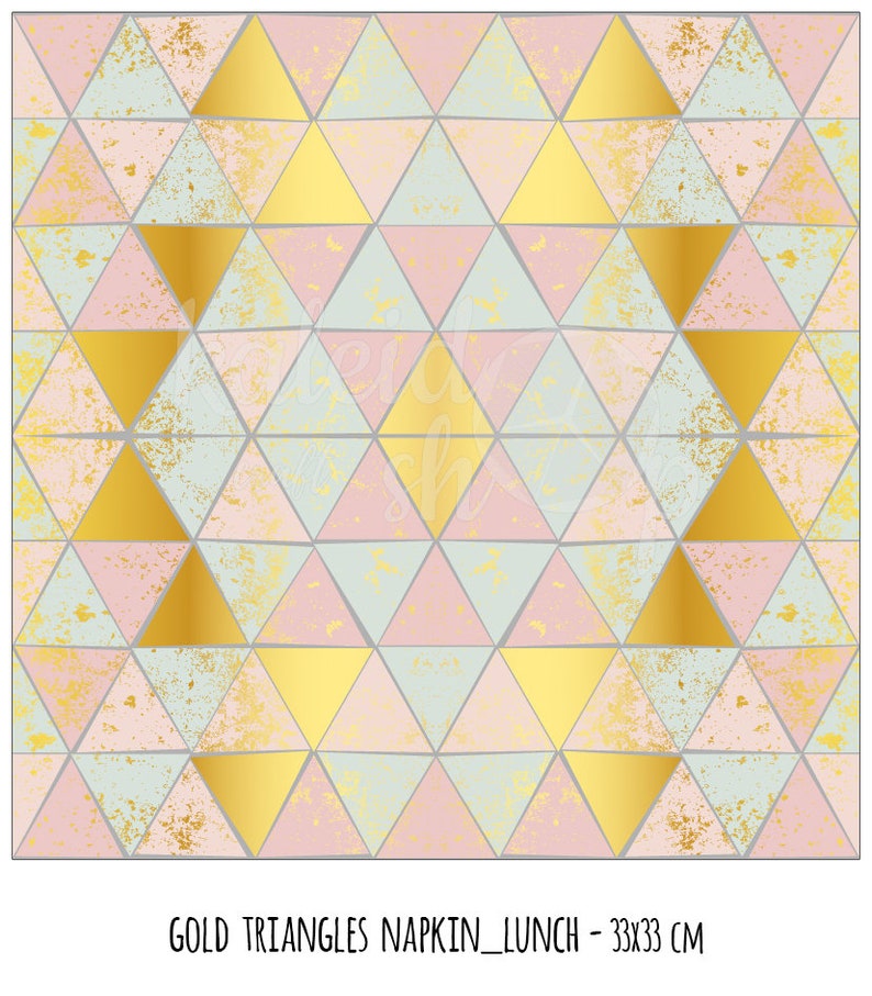 Golden Triangles Seamless Patterns Pattern for Napkins - Etsy