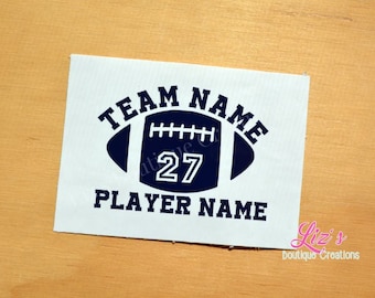 Football Decal, SPLIT Name Decal, Vinyl Sticker, Yeti Football Decal ...