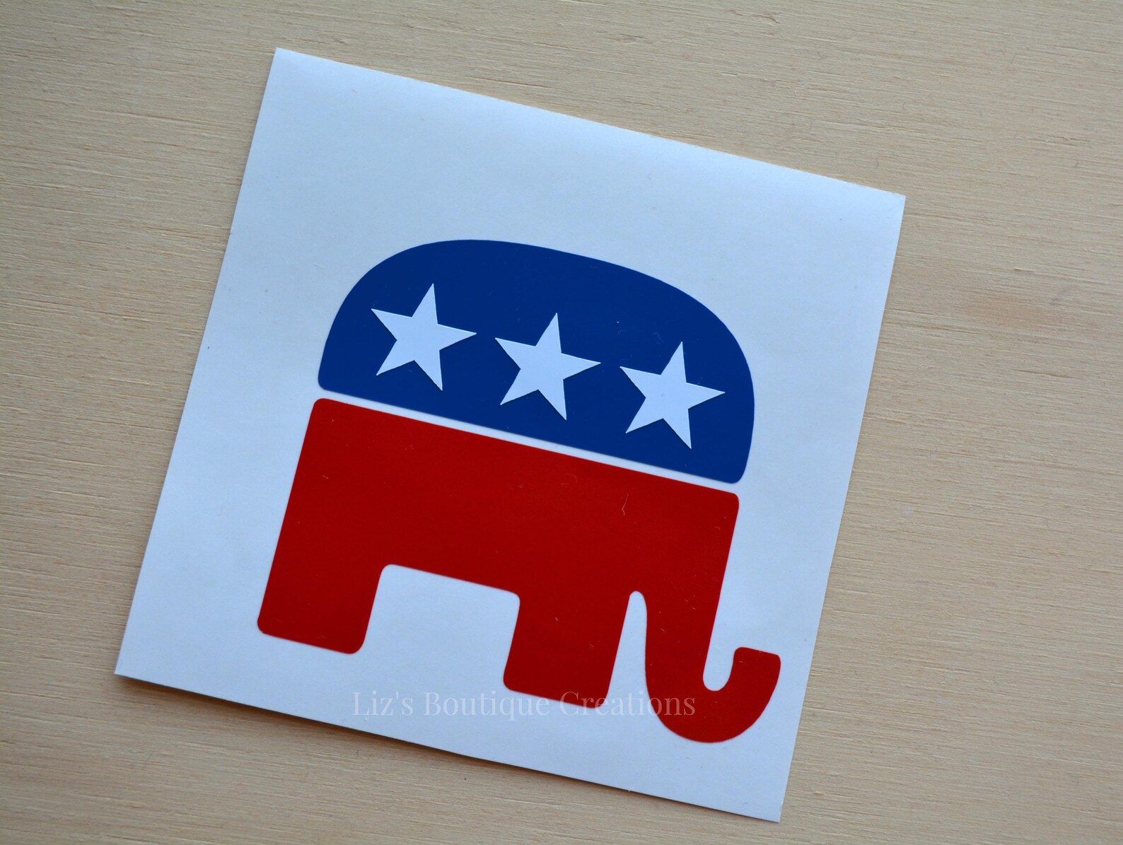 Republican Elephant Decal, American Decal, Patriotic Decal, Political ...