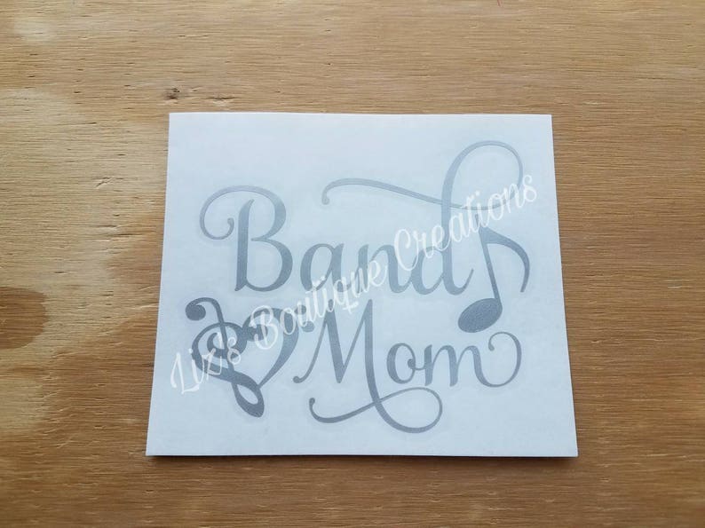 Band Mom Decal Fancy Band Mom Proud Band Mom Music Note - Etsy