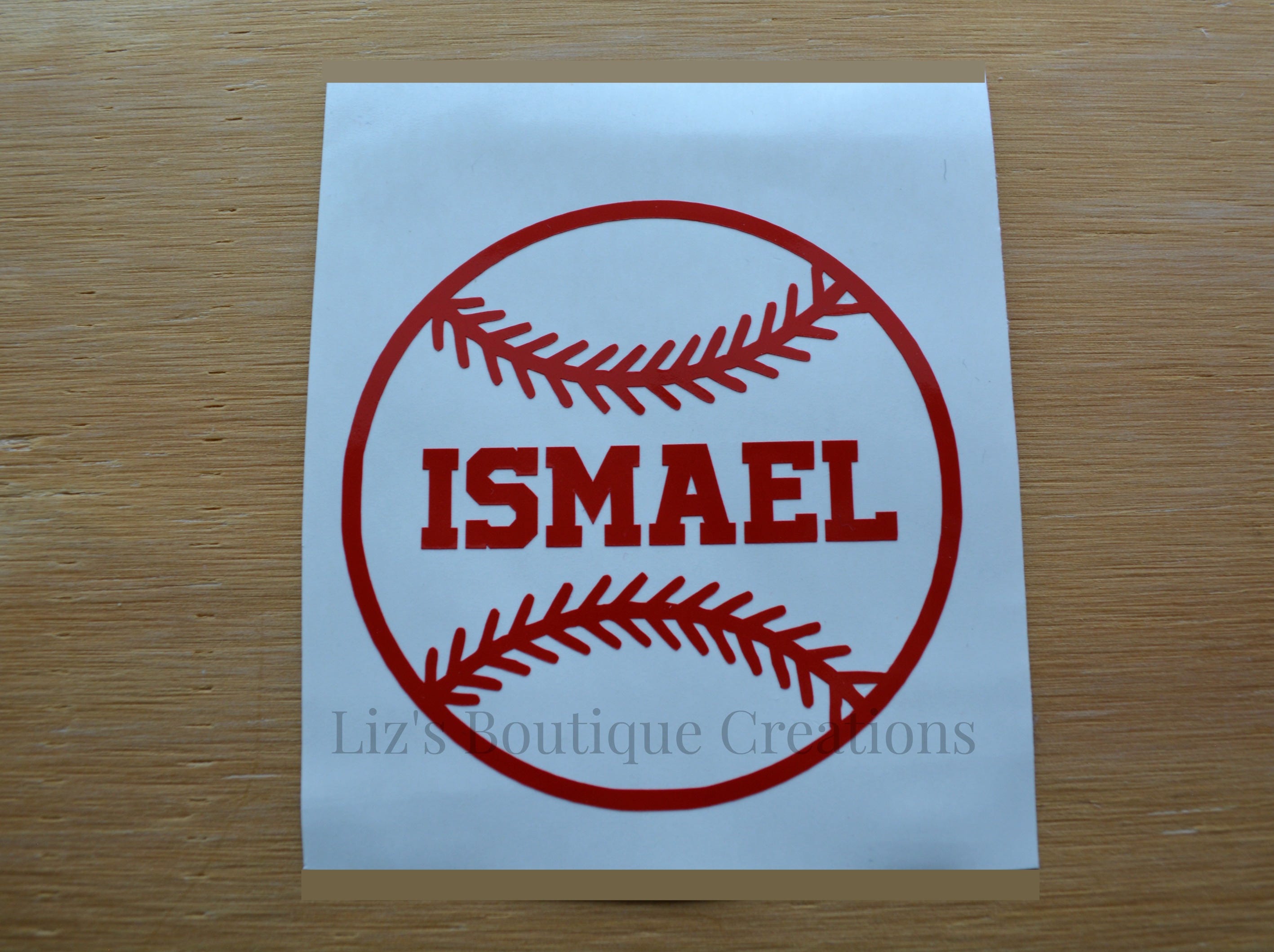 Baseball Decal Name Decal Vinyl Sticker Yeti Baseball - Etsy