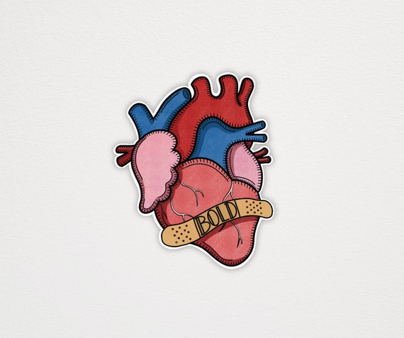 Heart Bold Band-aid Sticker Laptop Decal Vinyl Sticker - Etsy