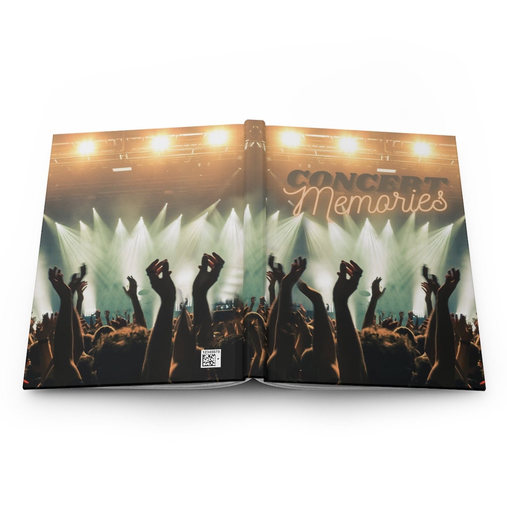Hardcover Concert Memories Lined Matte Journal Gift for Music Lovers ...