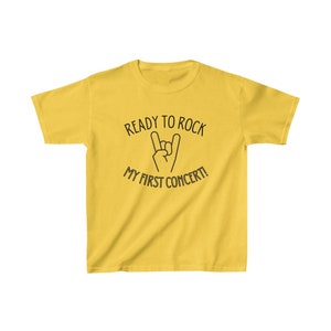 Ready to Rock My First Concert! Kids' Heavy Cotton T-shirt for 1st ...