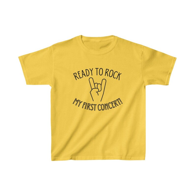 Ready to Rock My First Concert! Kids' Heavy Cotton T-shirt for 1st ...