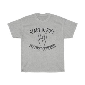 Ready to Rock My First Concert! Older Kids/tweens Heavy Cotton T-shirt ...
