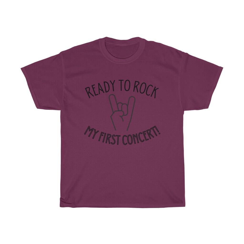 Ready to Rock My First Concert! Older Kids/tweens Heavy Cotton T-shirt ...