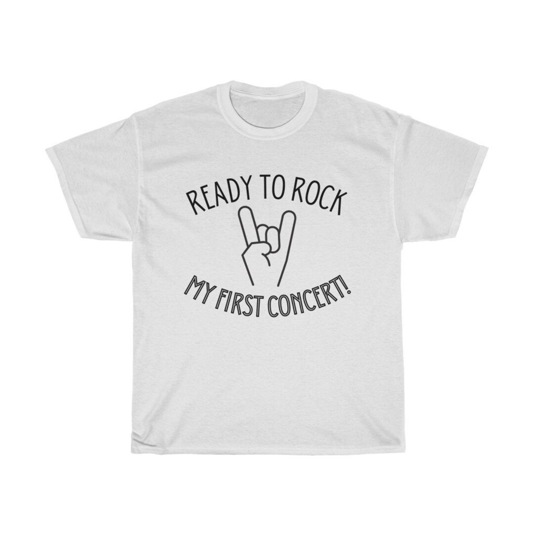 Ready to Rock My First Concert! Older Kids/tweens Heavy Cotton T-shirt ...