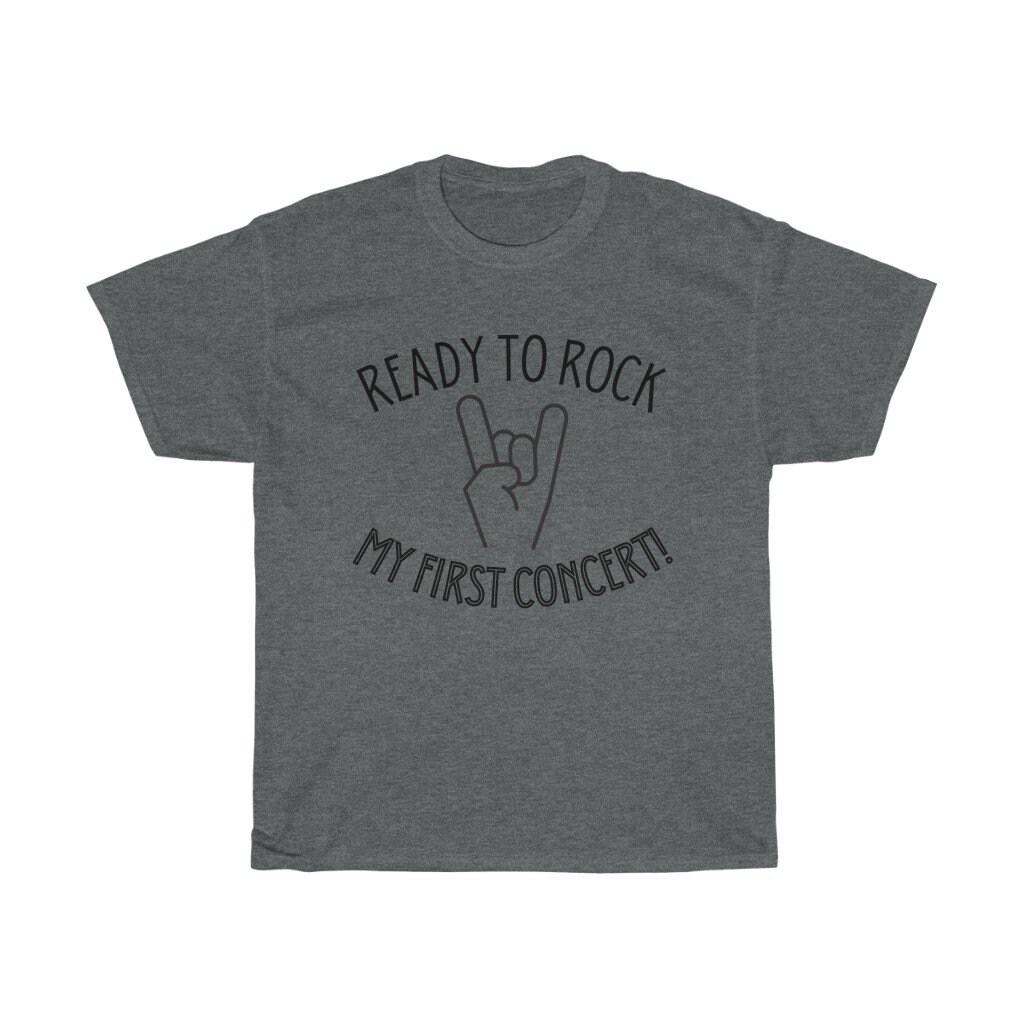 Ready to Rock My First Concert! Older Kids/tweens Heavy Cotton T-shirt ...