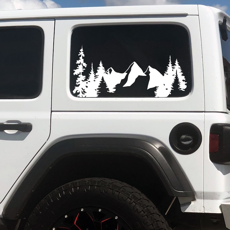 Mountain Tree Side Window Decal Side Window Decal Mountain - Etsy
