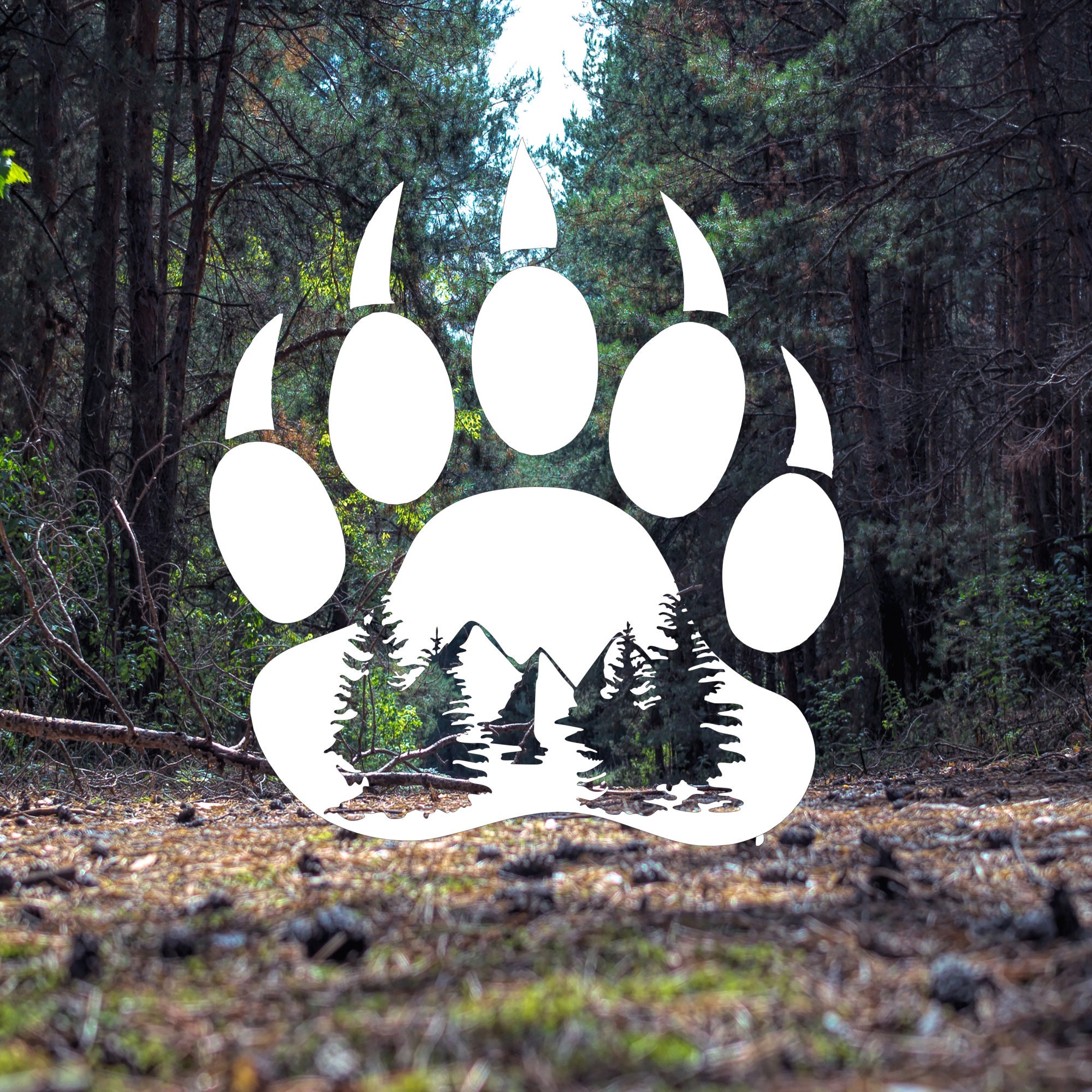 Bear Paw Decal Bear Paw Pacific Northwest Adventure - Etsy