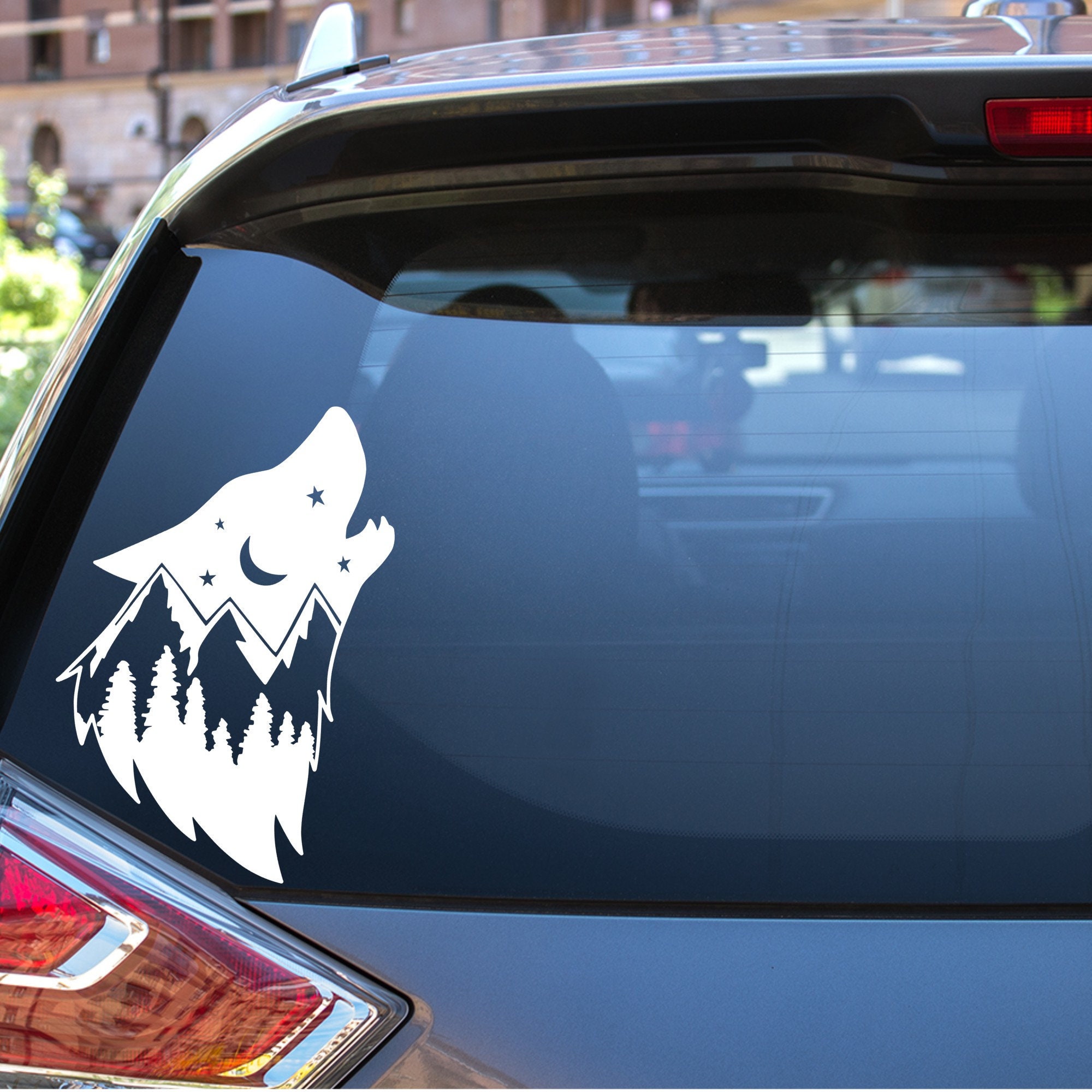 Wolf Decal Wolf Sticker Howling Wolf Wolf Sticker Wolf | Etsy