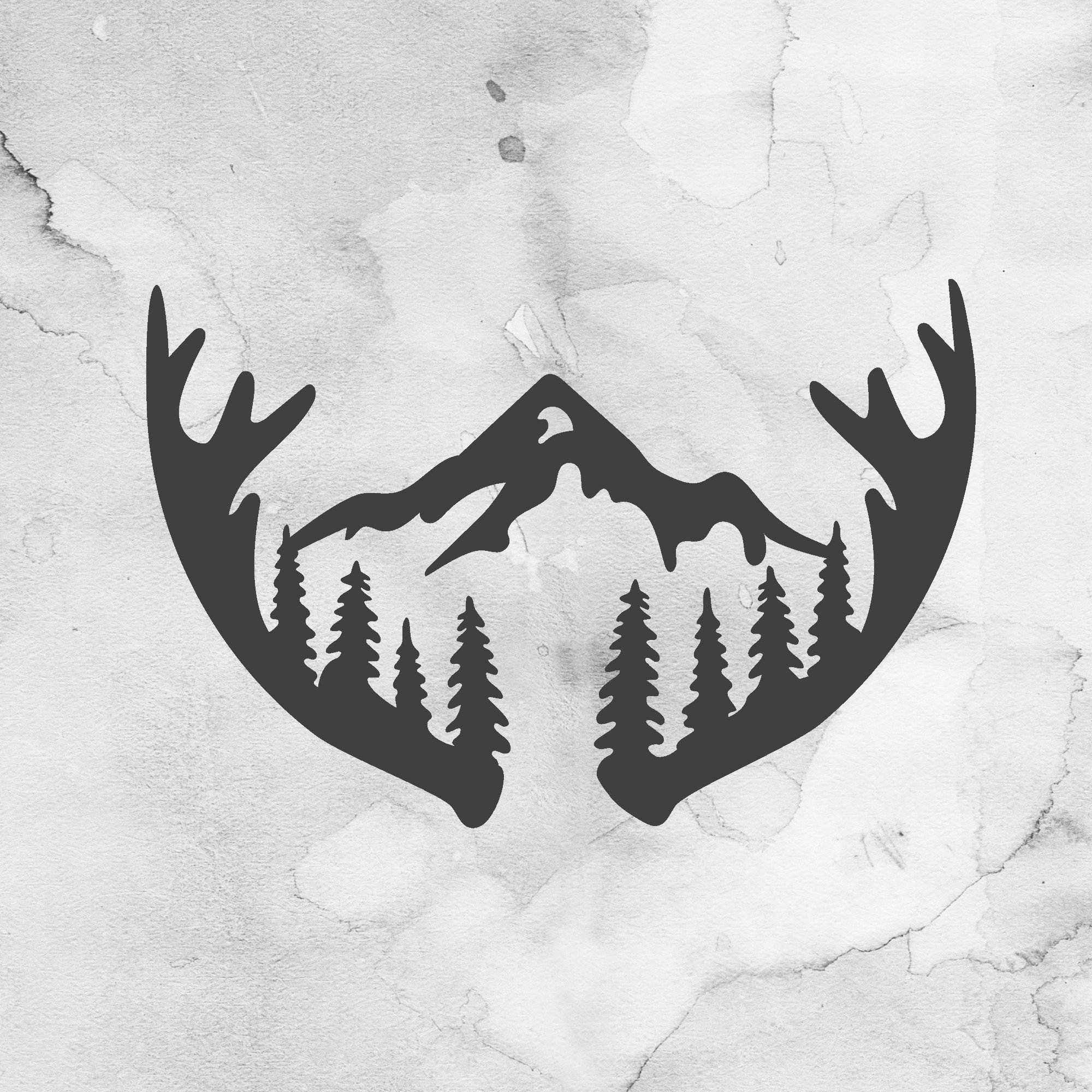 Antler Decal Large RV Decal Deer Antler Decal Mountain | Etsy