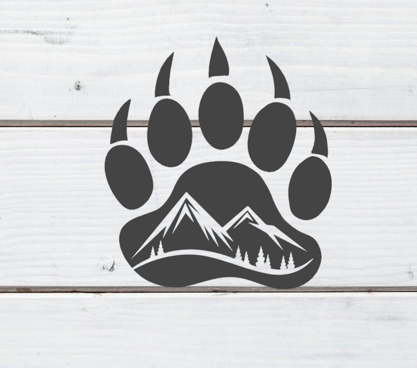 Bear Decal Bear Paw Decal Bear Paw Sticker Bear Car - Etsy