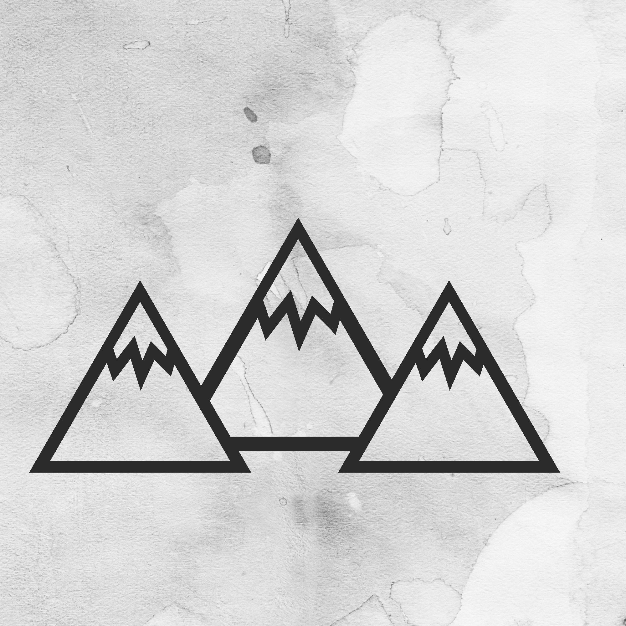 Large RV Mountain Vinyl Decal Geometric Mountain Vinyl Decal | Etsy