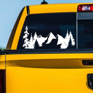 Mountain Tree Side Window Decal Side Window Decal Mountain Trees ...