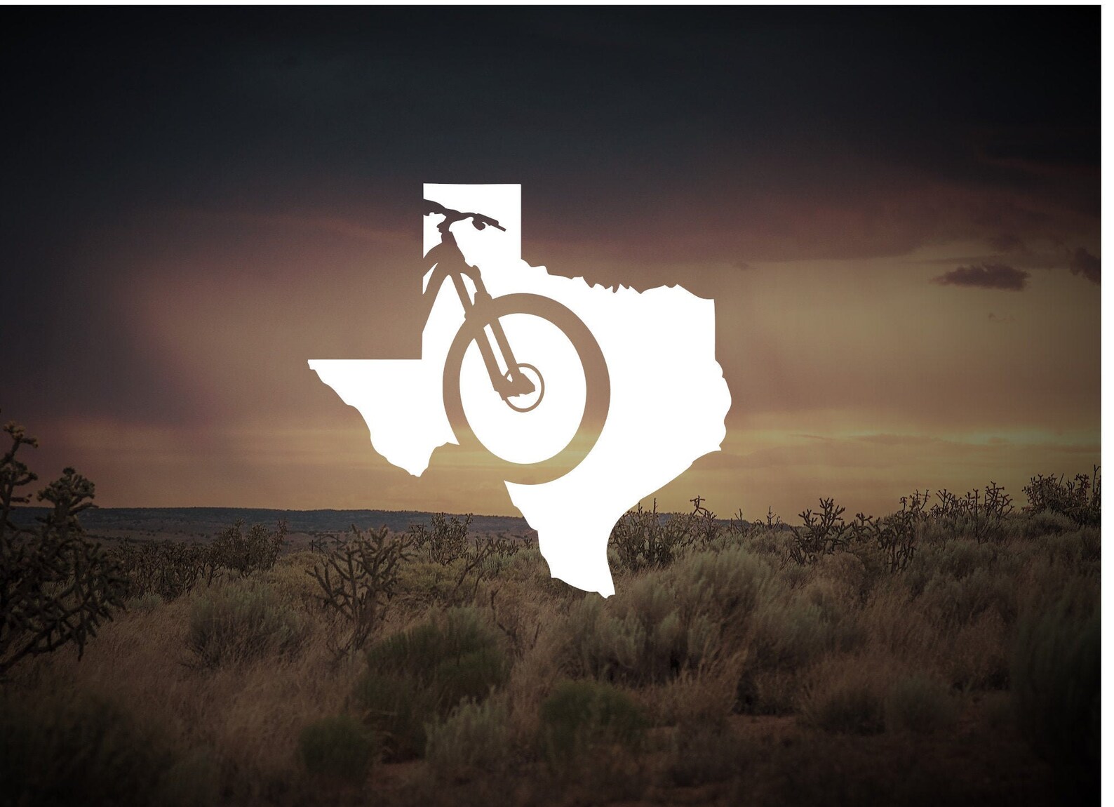 Texas Mountain Bike Decal - Texas Bike Sticker - State of Texas - Texas ...