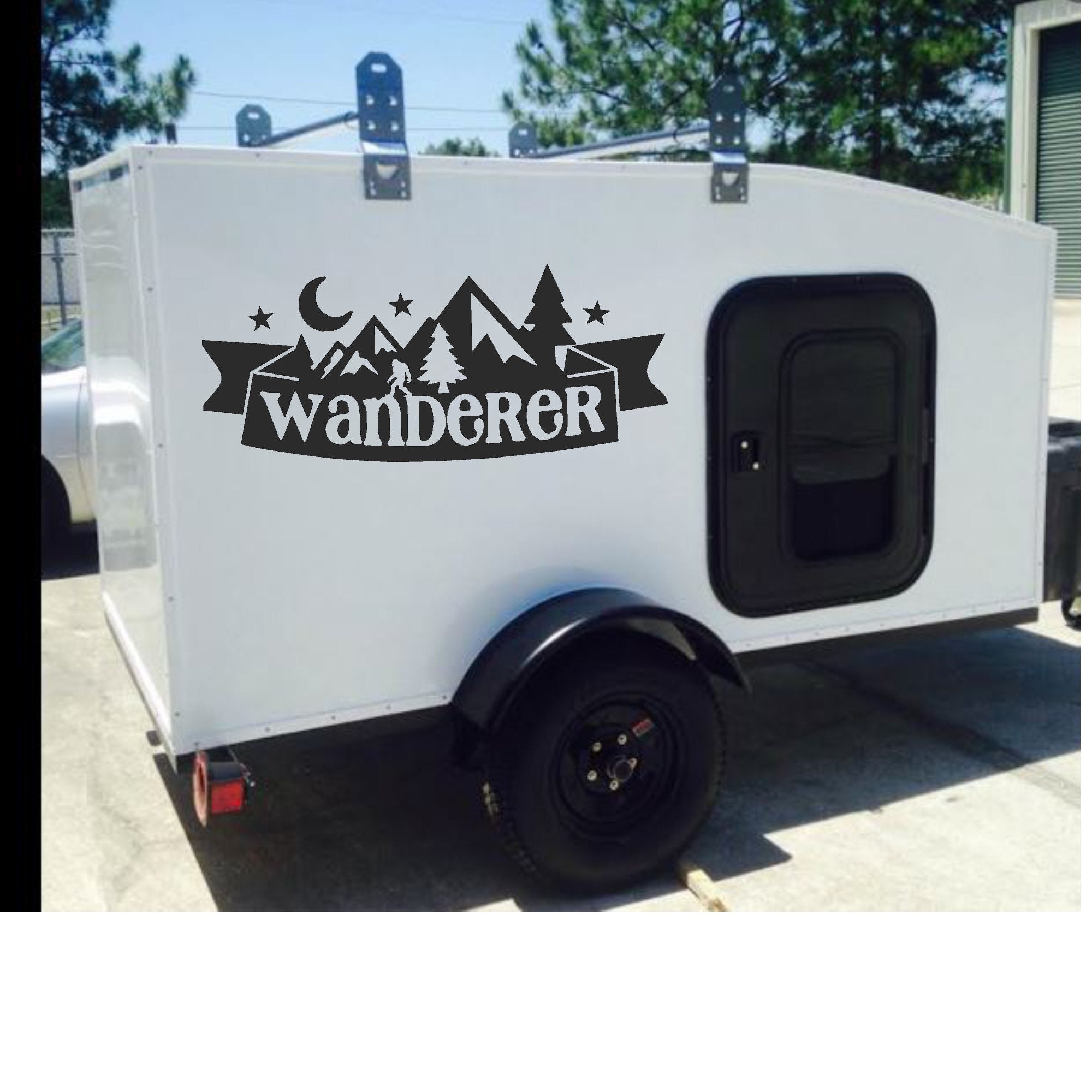 Bigfoot Wanderer Vinyl RV Decal Large Mountain and Trees - Etsy