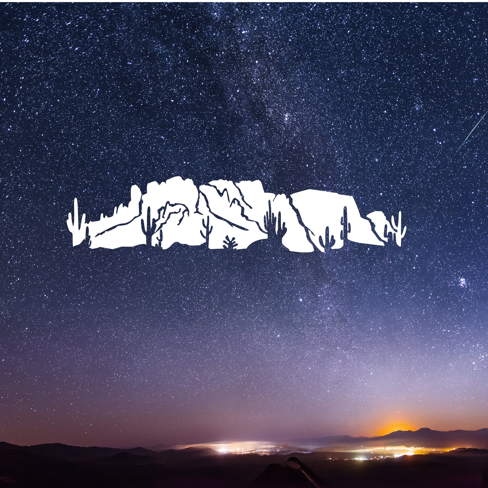 Desert Cactus Mesa Decal Desert Emblem Decal Large RV - Etsy