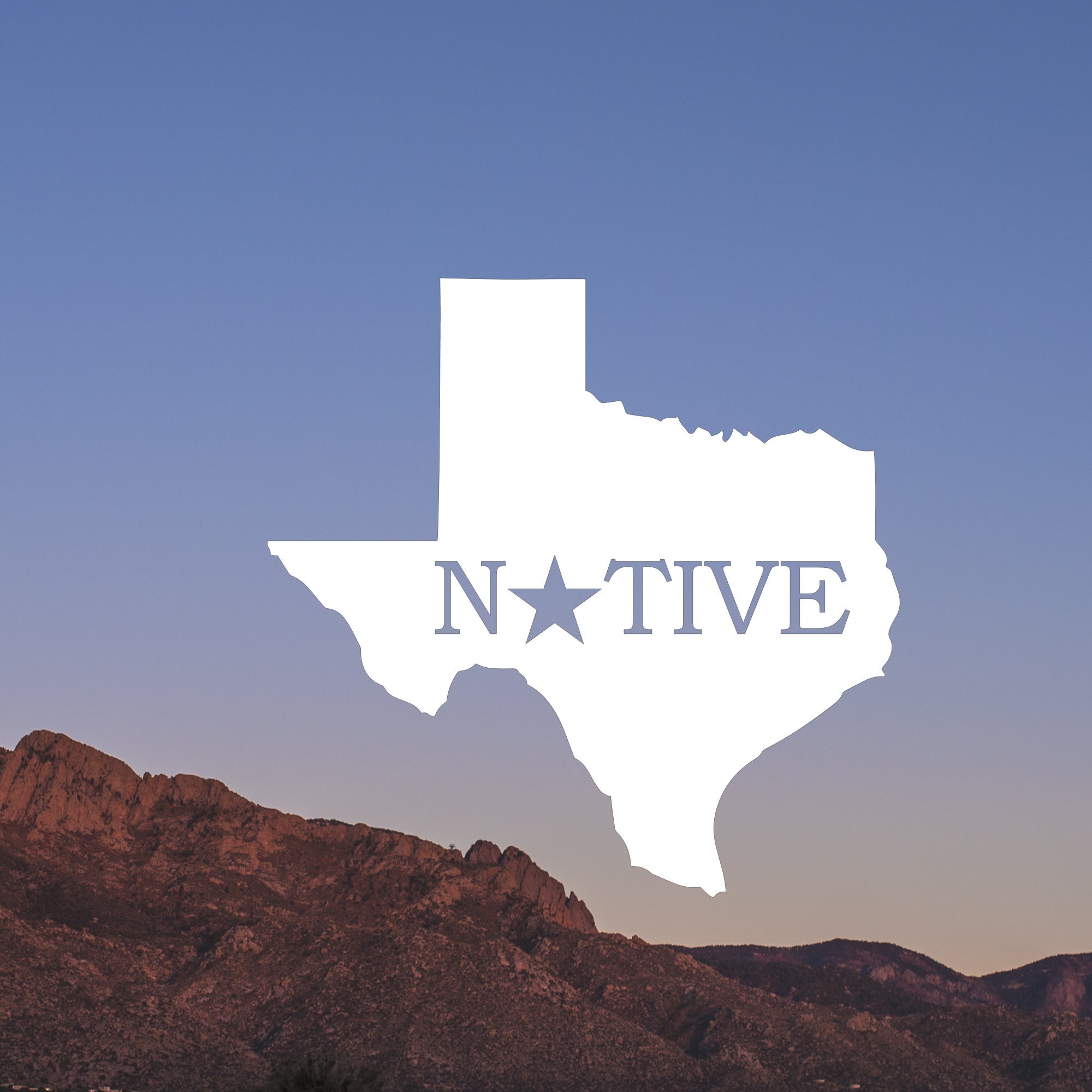 Texas Native Texas Decal Texas Sticker Native Decal | Etsy