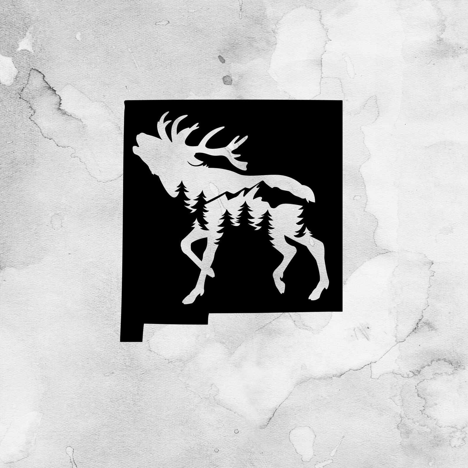 New Mexico Elk Decal New Mexico Decal New Mexico Car | Etsy