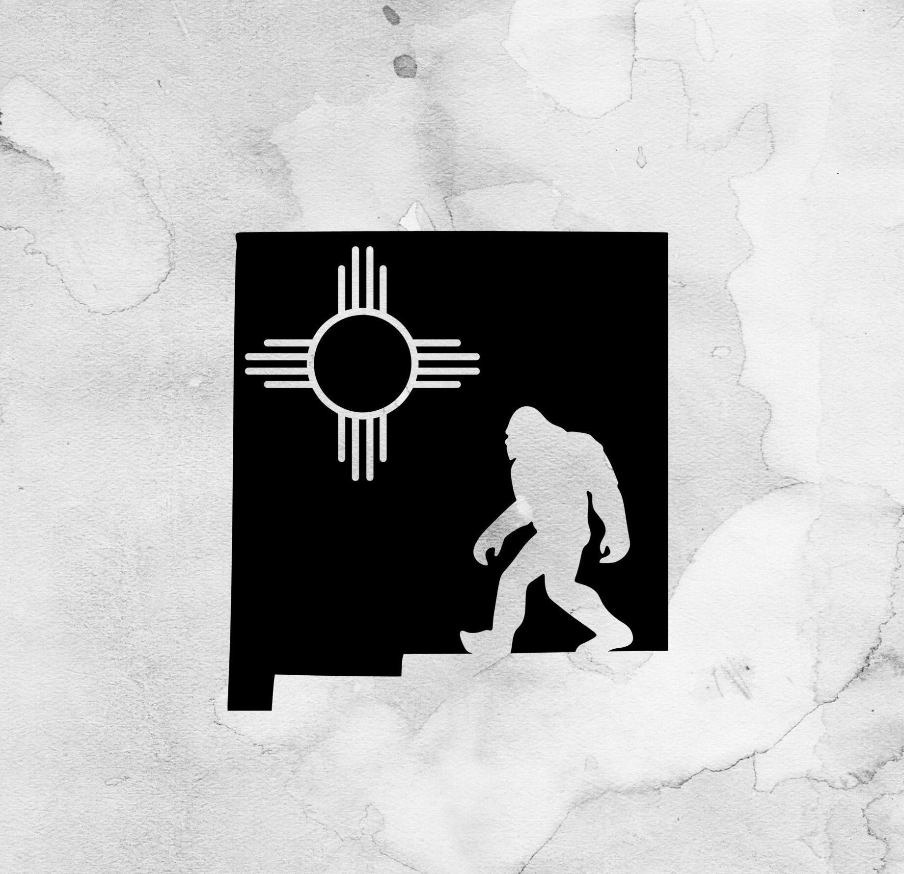 New Mexico Decal New Mexico Bigfoot Zia Decal Sasquatch | Etsy