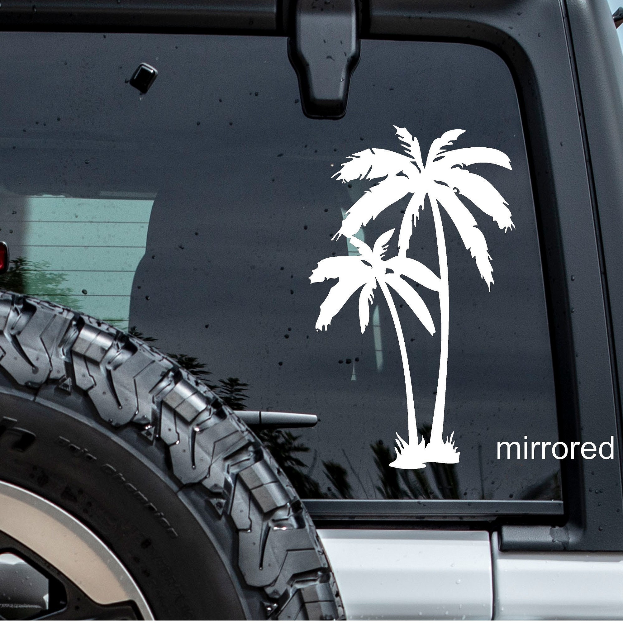 Palm Trees Vinyl Car Decal Tropical Palm Tree Decal - Etsy
