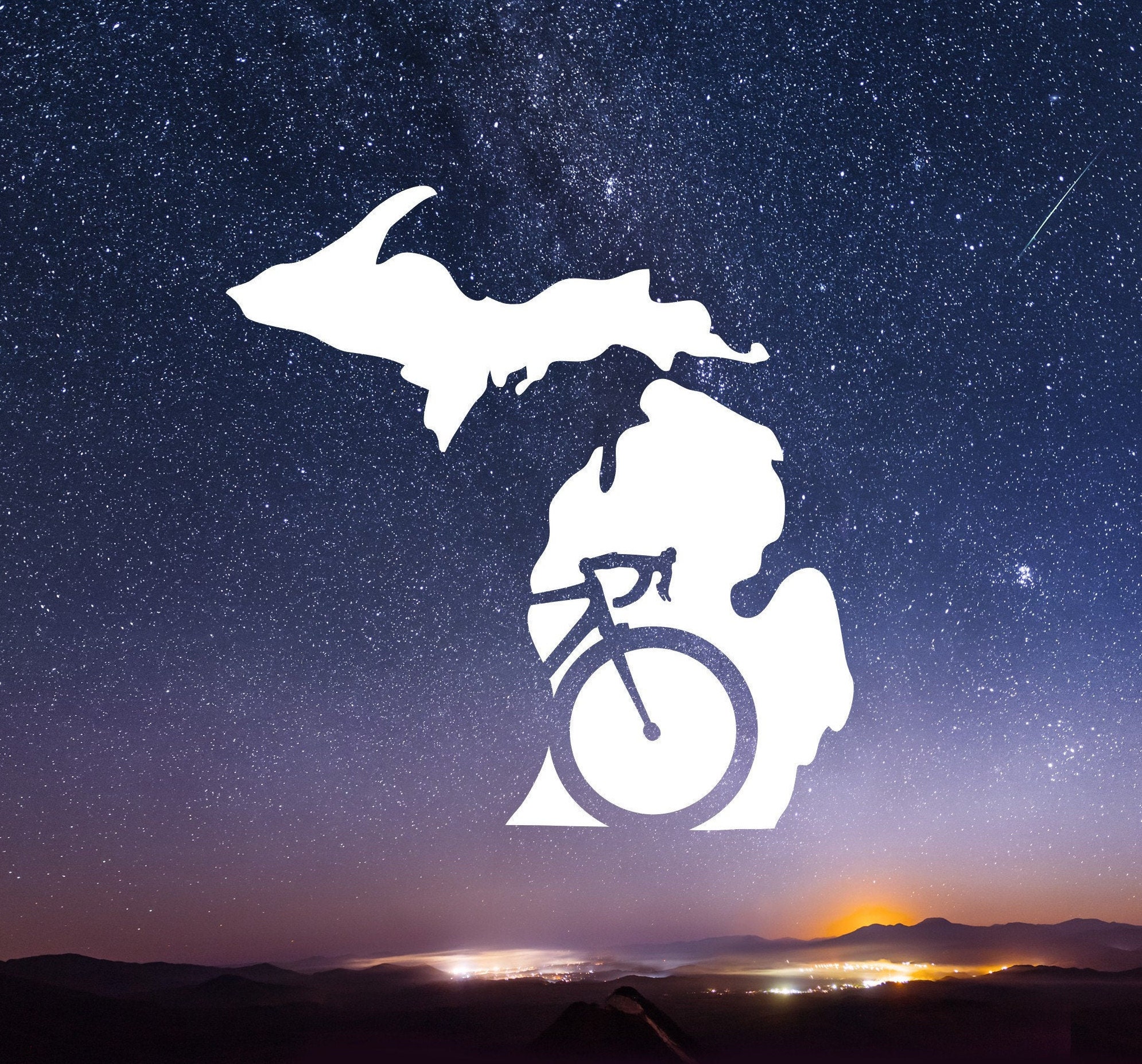 Road Bike Decal Michigan Bike Sticker Road Bike Decal - Etsy
