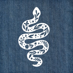 Snake Serpent Vinyl Decal - Small Snake Decal - Botanical Snake Decal ...