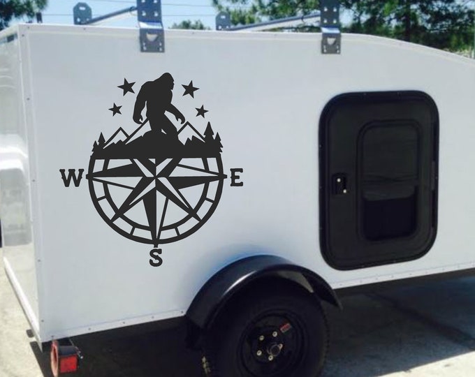 Large Compass Bigfoot Decal RV Compass Decal Compass Decal RV Decal ...