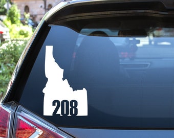 Idaho State Decal / Idaho Area Code Sticker Decal / Idaho Native / Home ...