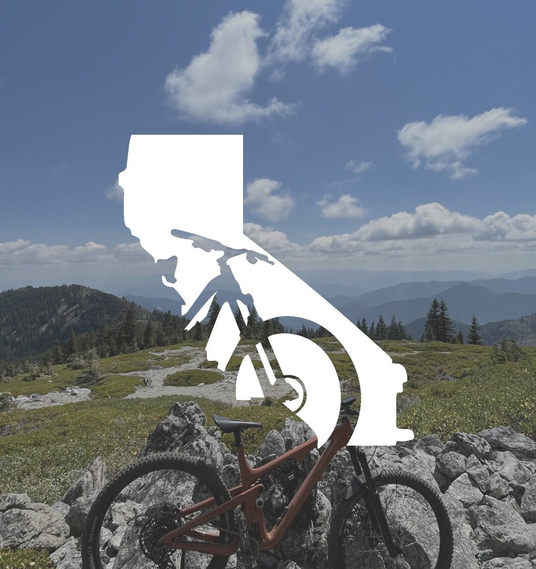 California Mountain Bike Vinyl Decal - Mountain Bike Decal - California ...