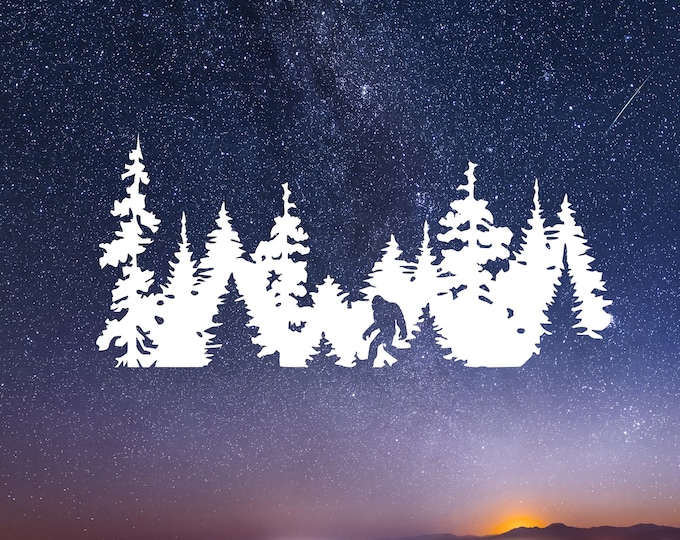 Bigfoot Tree Decal Bigfoot Decal Sasquatch Sticker - Etsy