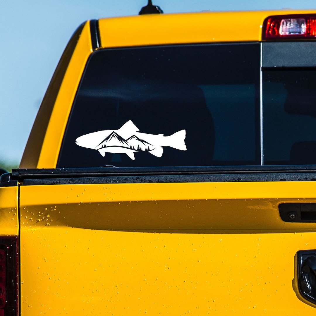 Fish Decal - Fish Sticker - Trout Decal - Fishing - Trout - Mountain ...
