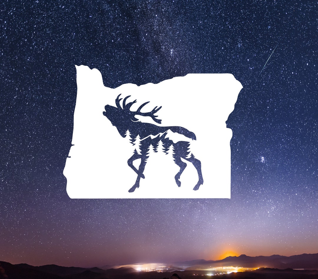 Oregon Elk Car Decal Oregon Sticker Oregon Decal Elk Sticker Elk Decal ...