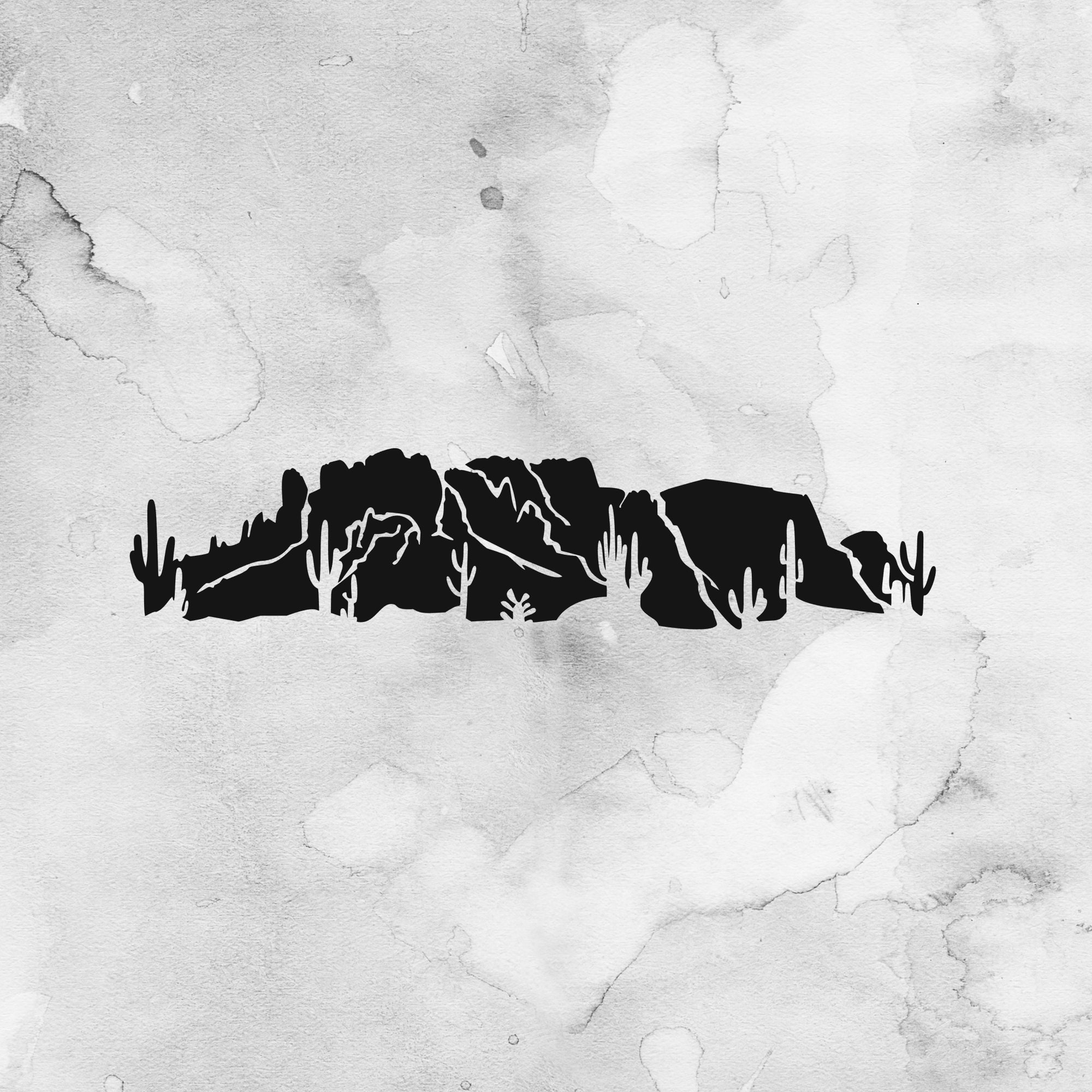 Desert Cactus Mesa Decal Desert Emblem Decal Large RV - Etsy