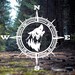 Wolf Compass PNW Decal Compass Decal Large Wolf Decal RV - Etsy