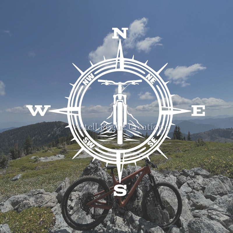 Bike Compass Decal - Etsy