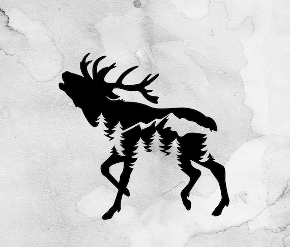 Elk Car Decal Elk Decal Elk Sticker Elk Mountain | Etsy